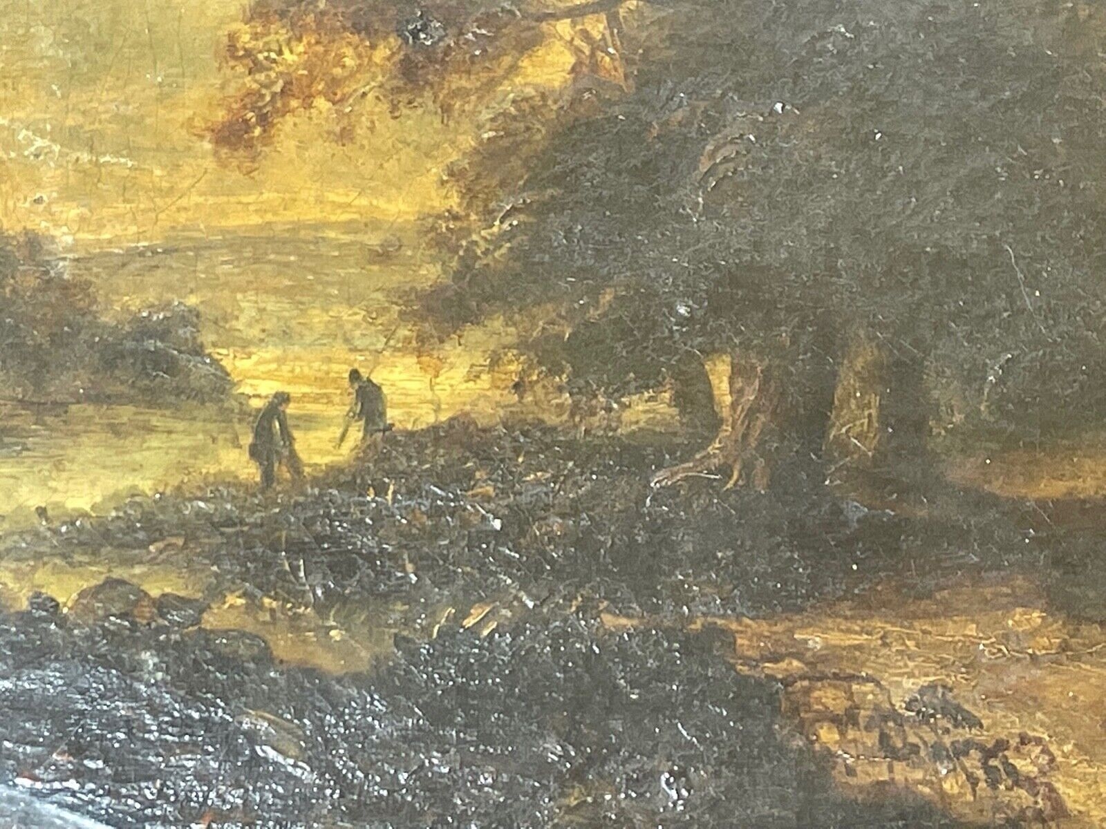 Horatio McCulloch | FISHERMAN POACHERS CIRCLE OIL PAINTING (19th ...