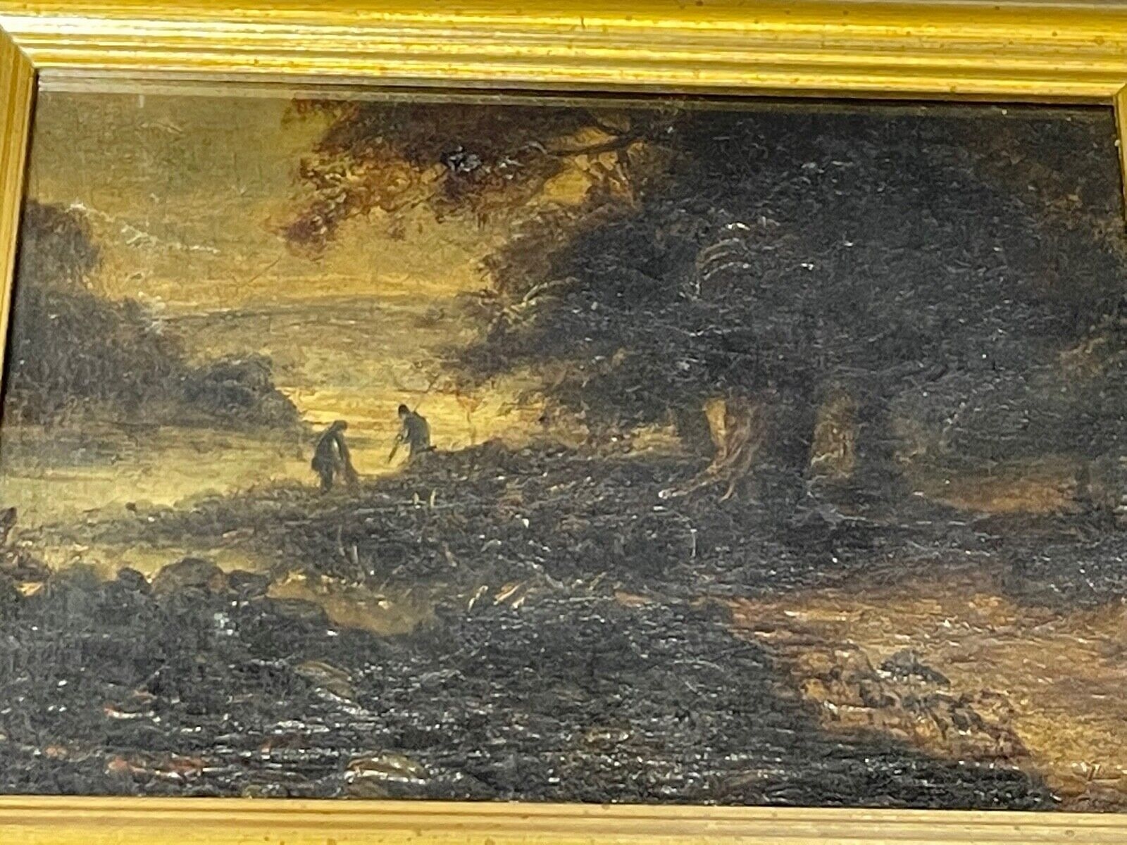 Horatio McCulloch | FISHERMAN POACHERS CIRCLE OIL PAINTING (19th ...