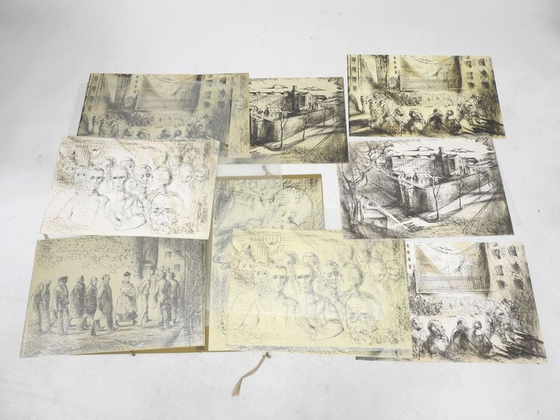 Bernard Locca | Cardboard box including prints and drawings of the ...