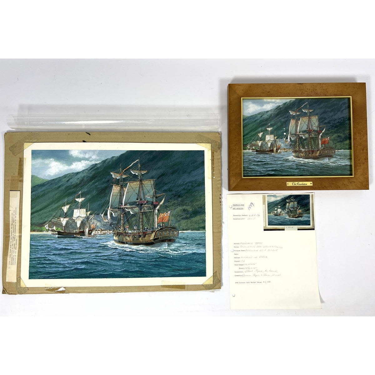 Thomas Wesley Freeman | Resolution and Discovery circa 1779 | MutualArt