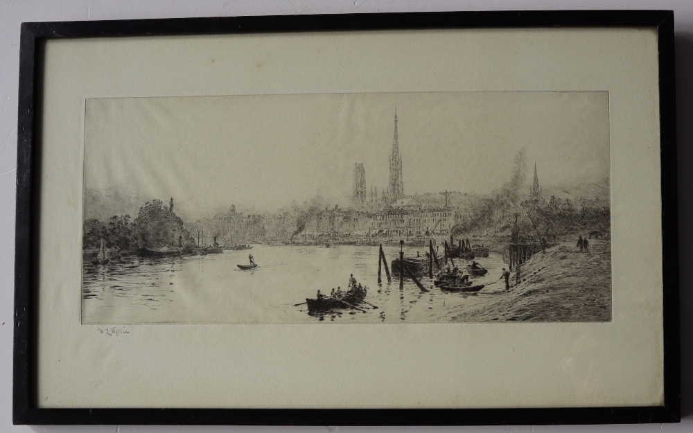 William Lionel Wyllie | William Lionel Wyllie Rouen An Etching Signed ...