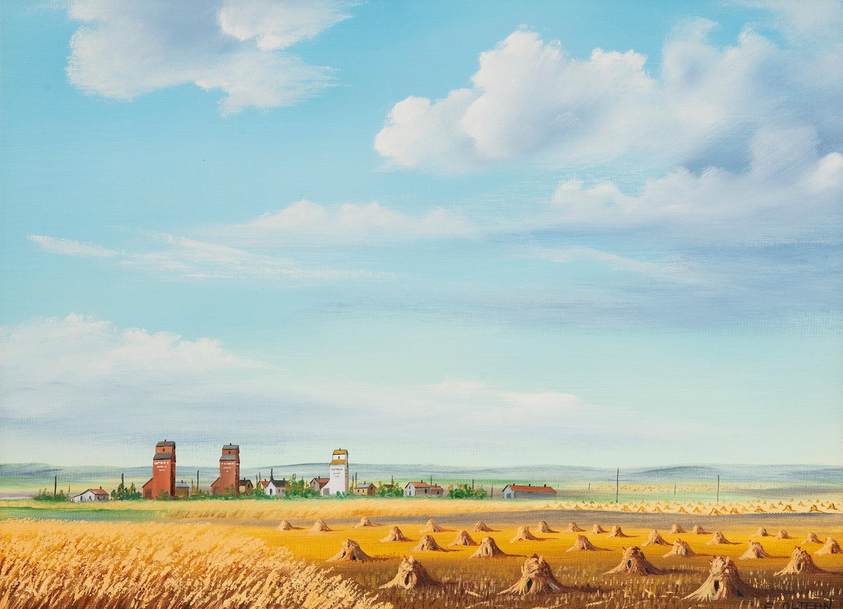 Eleanor Oltean | Untitled - Prairie Town | MutualArt