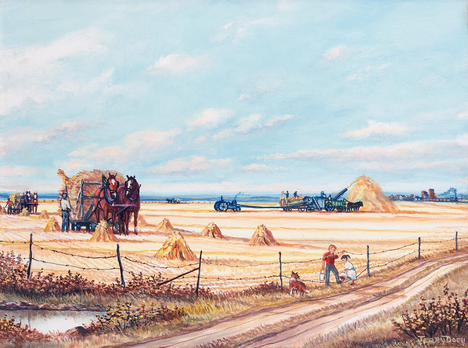 Jerry Doell | Untitled - Lunch Time During Harvest | MutualArt