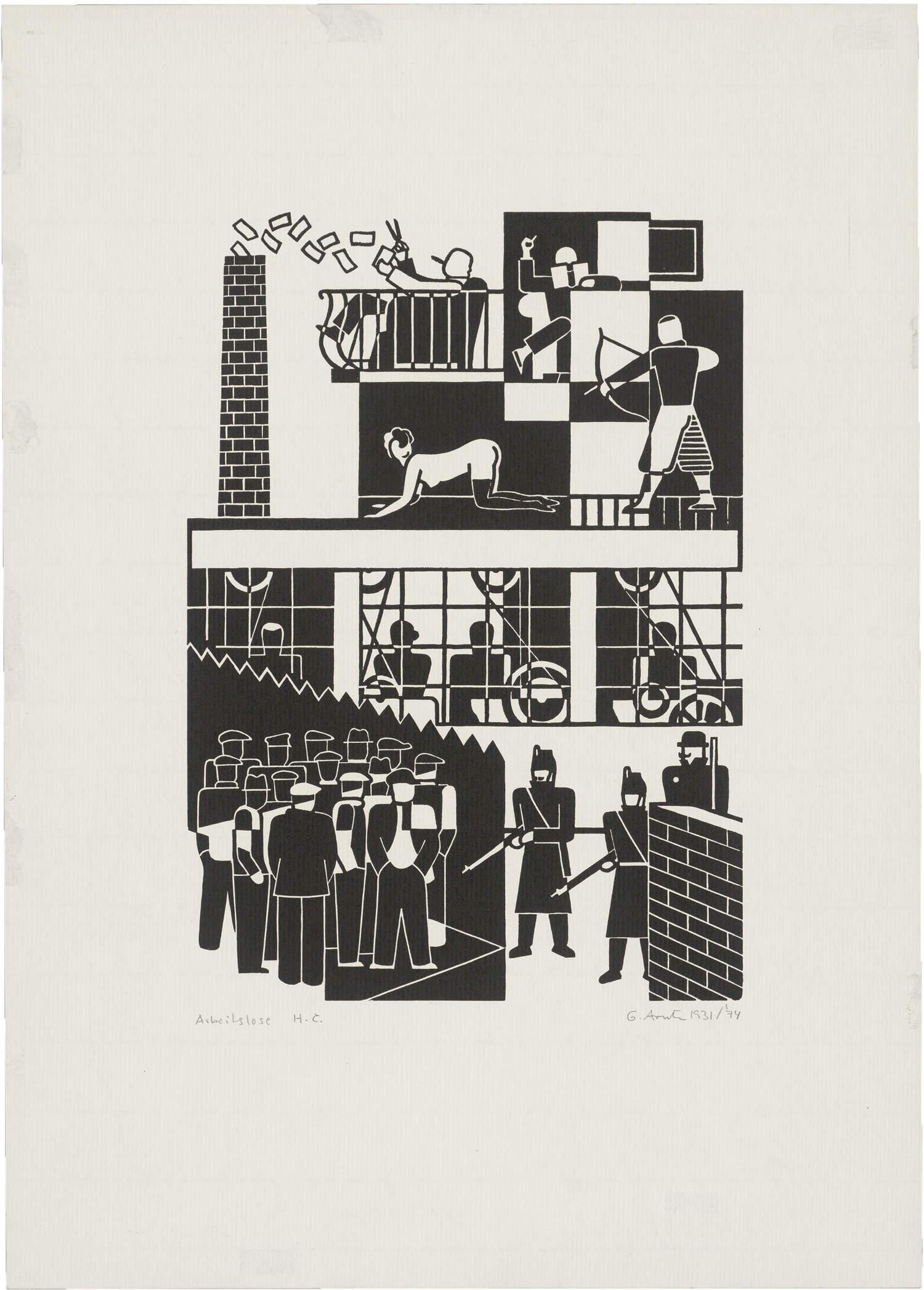 Gerd Arntz | Arbeitslose (1931 - 1974) | MutualArt