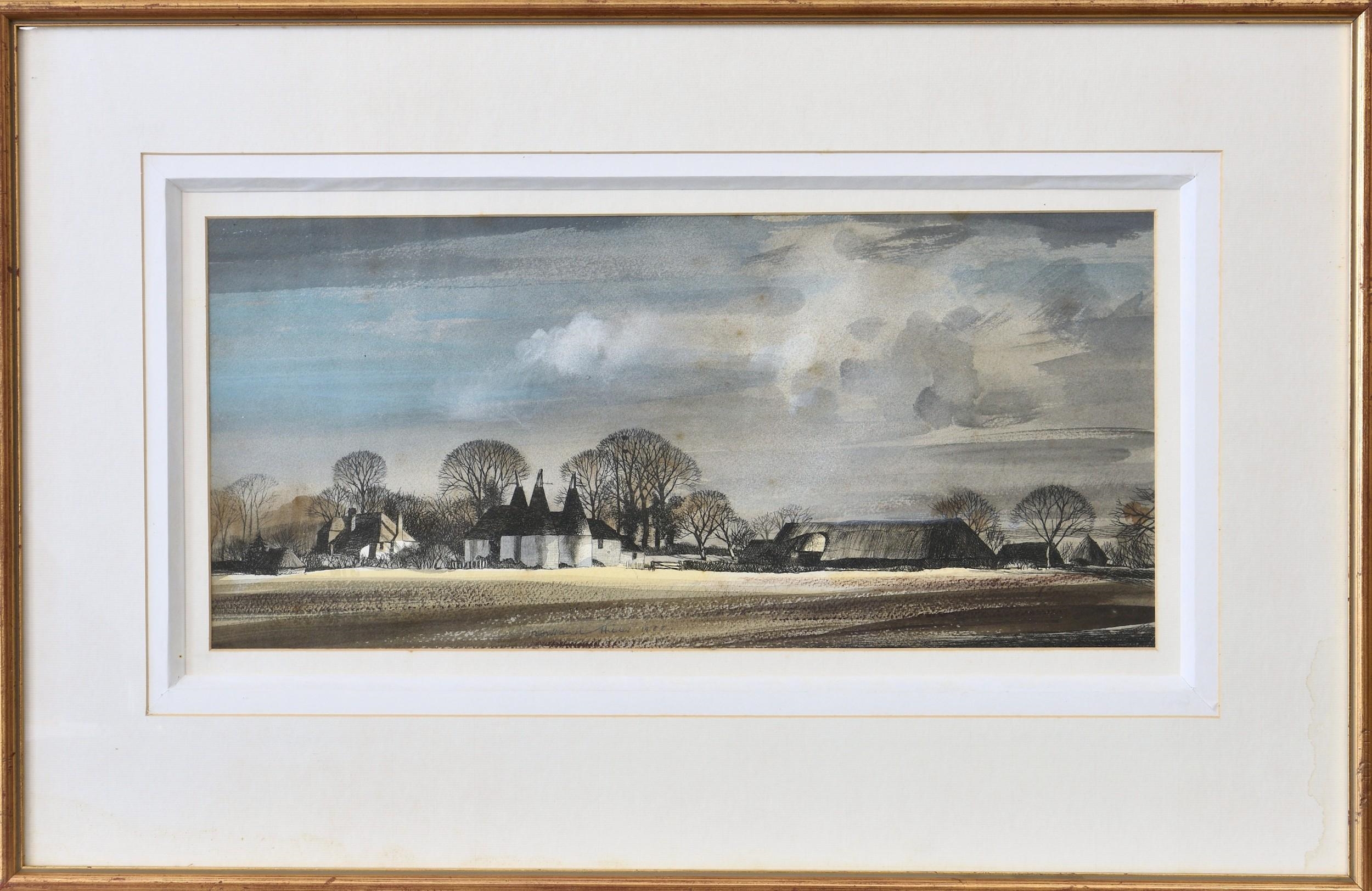 Rowland Hilder | Oast Houses in Kent (1988) | MutualArt