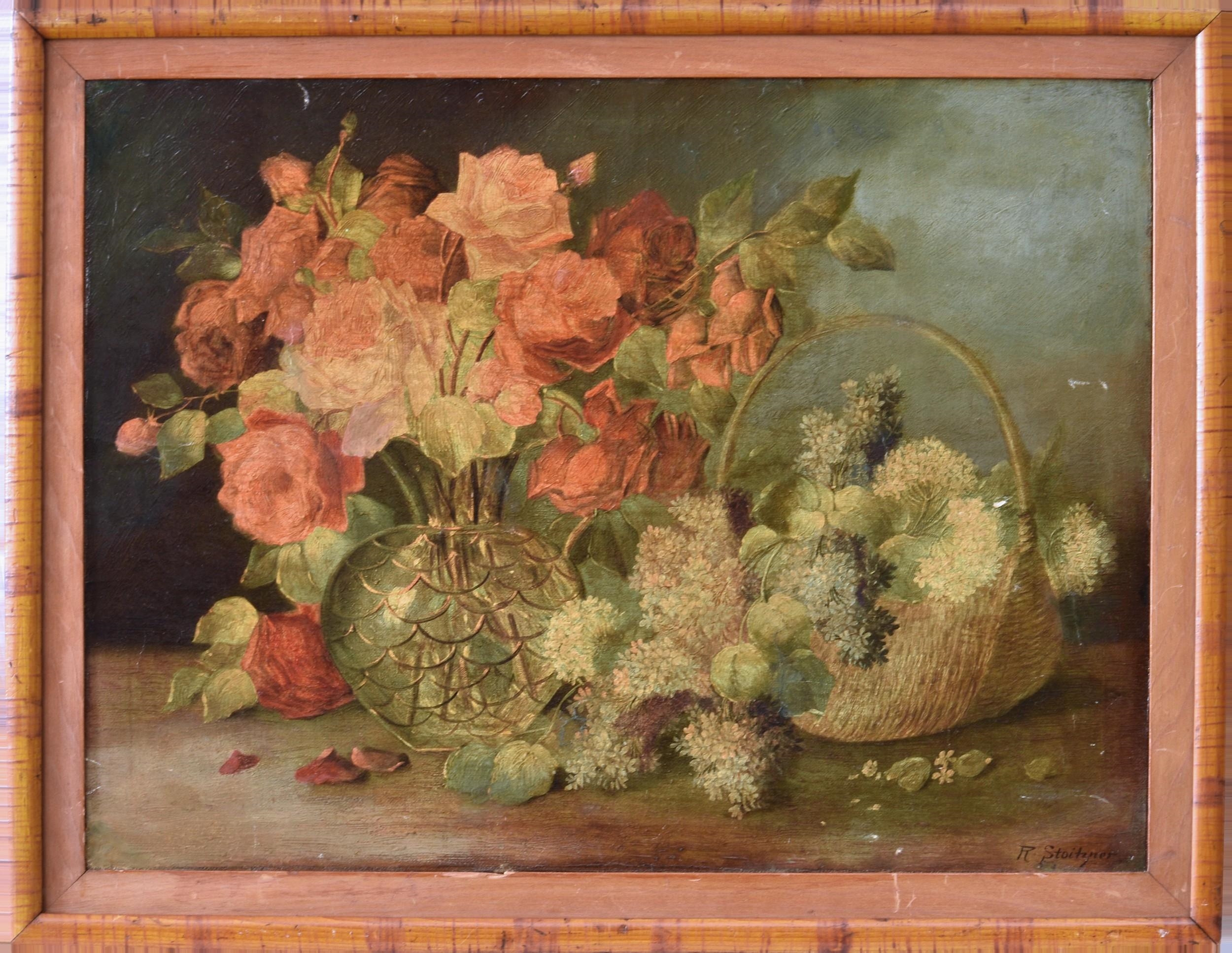 Rudolf Stoitzner | Still Life of Roses and Lilac | MutualArt