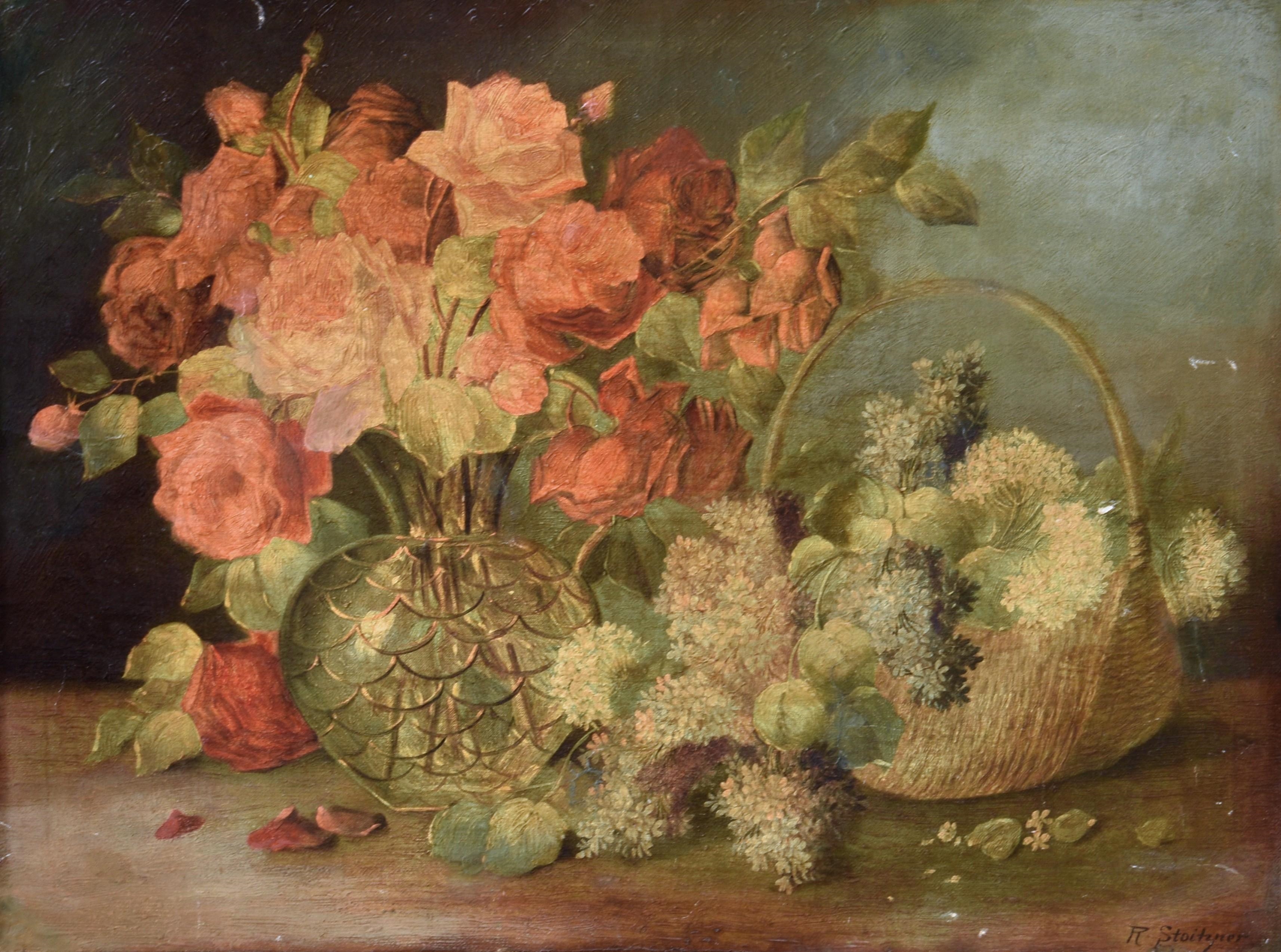 Rudolf Stoitzner | Still Life of Roses and Lilac | MutualArt