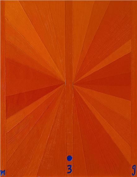 Mark Grotjahn | Untitled (Orange Butterfly Blue MG03) #1 (2003) | MutualArt