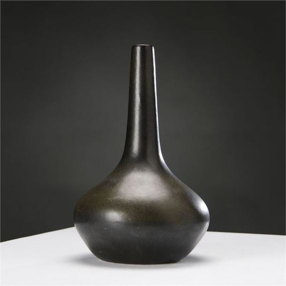 Tim Orr | Vase of swollen form with long neck | MutualArt