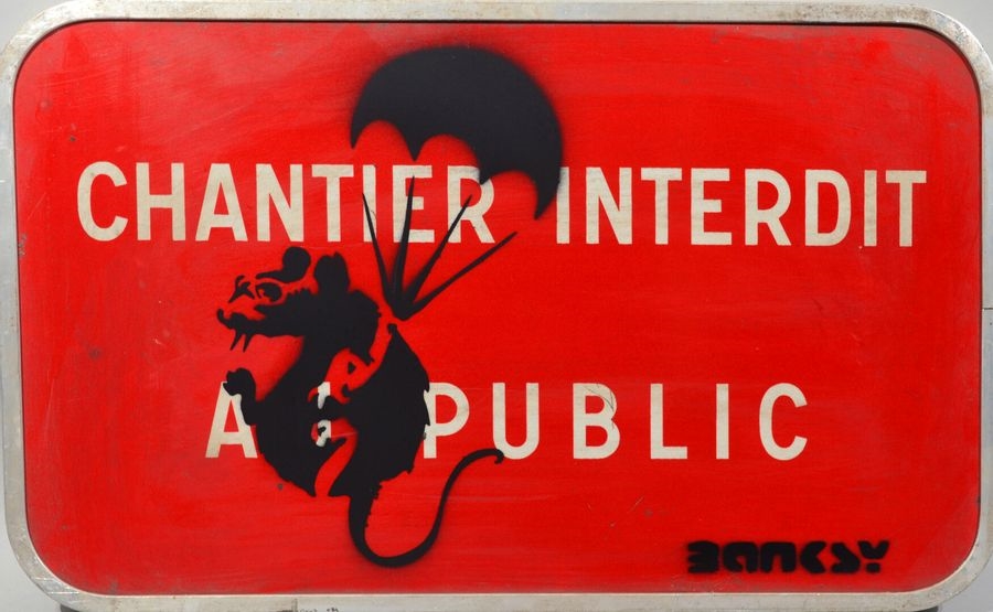 Banksy | Parachuting Rat (2003) | MutualArt