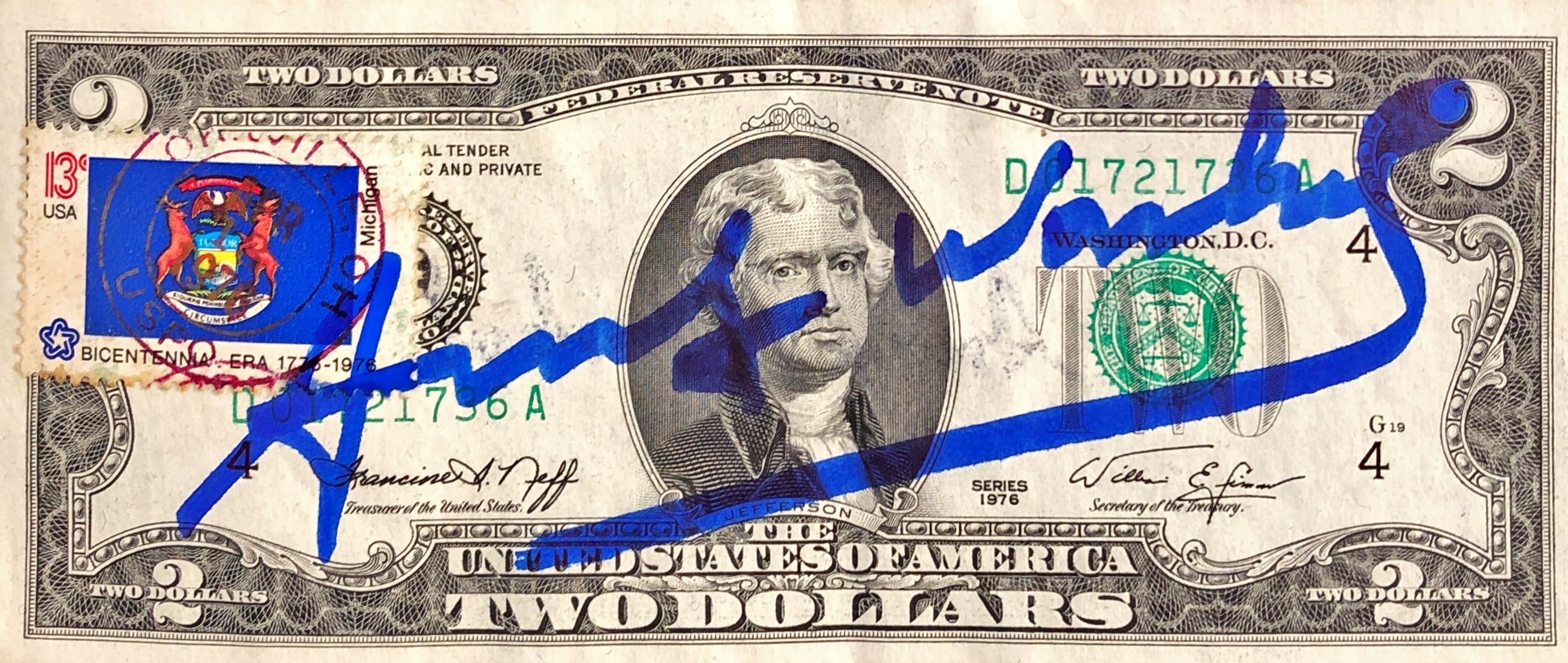 Andy Warhol | zwei DOLLAR-Note. | MutualArt