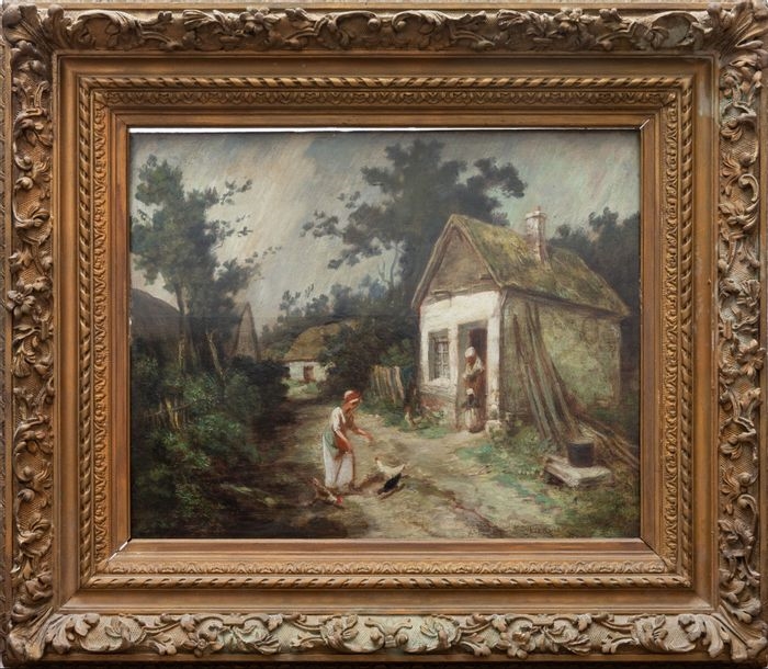 Louis Adolphe Hervier | La basse cour | MutualArt