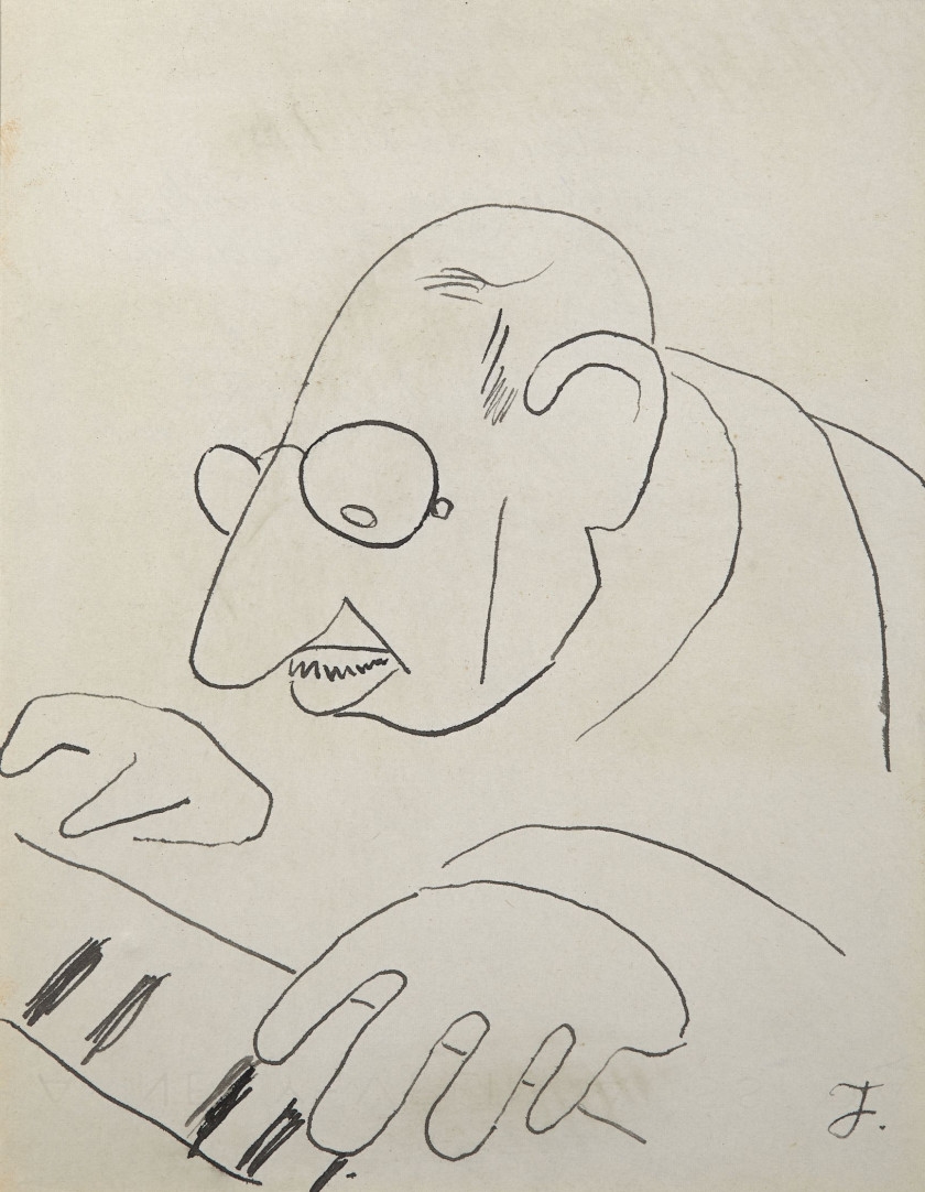 Jean Cocteau | Igor Stravinski au piano | MutualArt