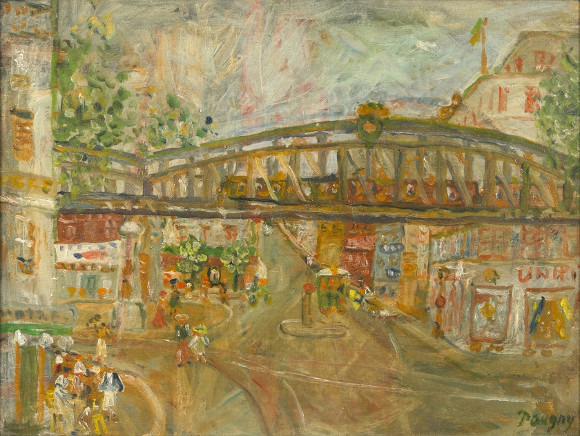 Jean Pougny | Paysage parisien au pont de métro | MutualArt