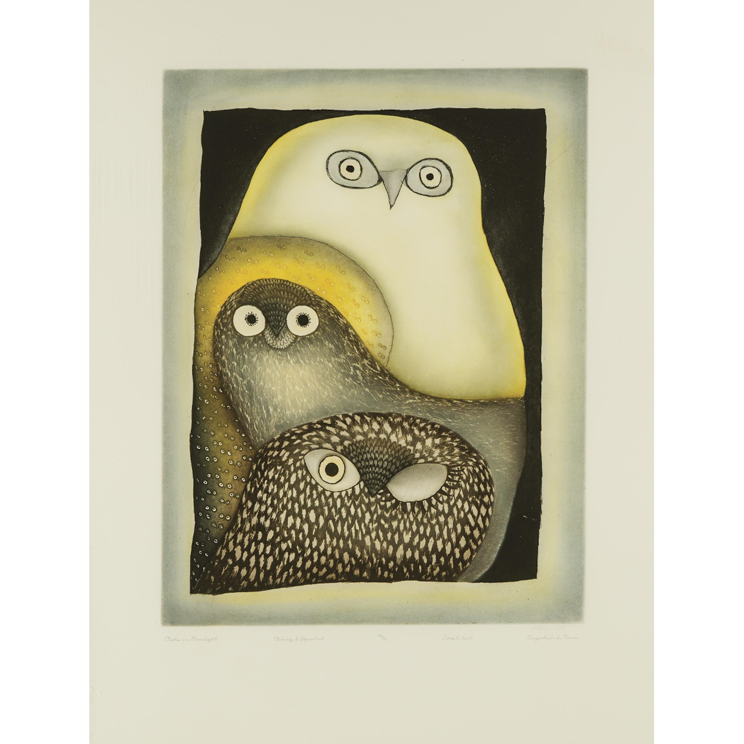 Ningeokuluk Teevee | OWLS IN MOONLIGHT, 2007 (2007) | MutualArt