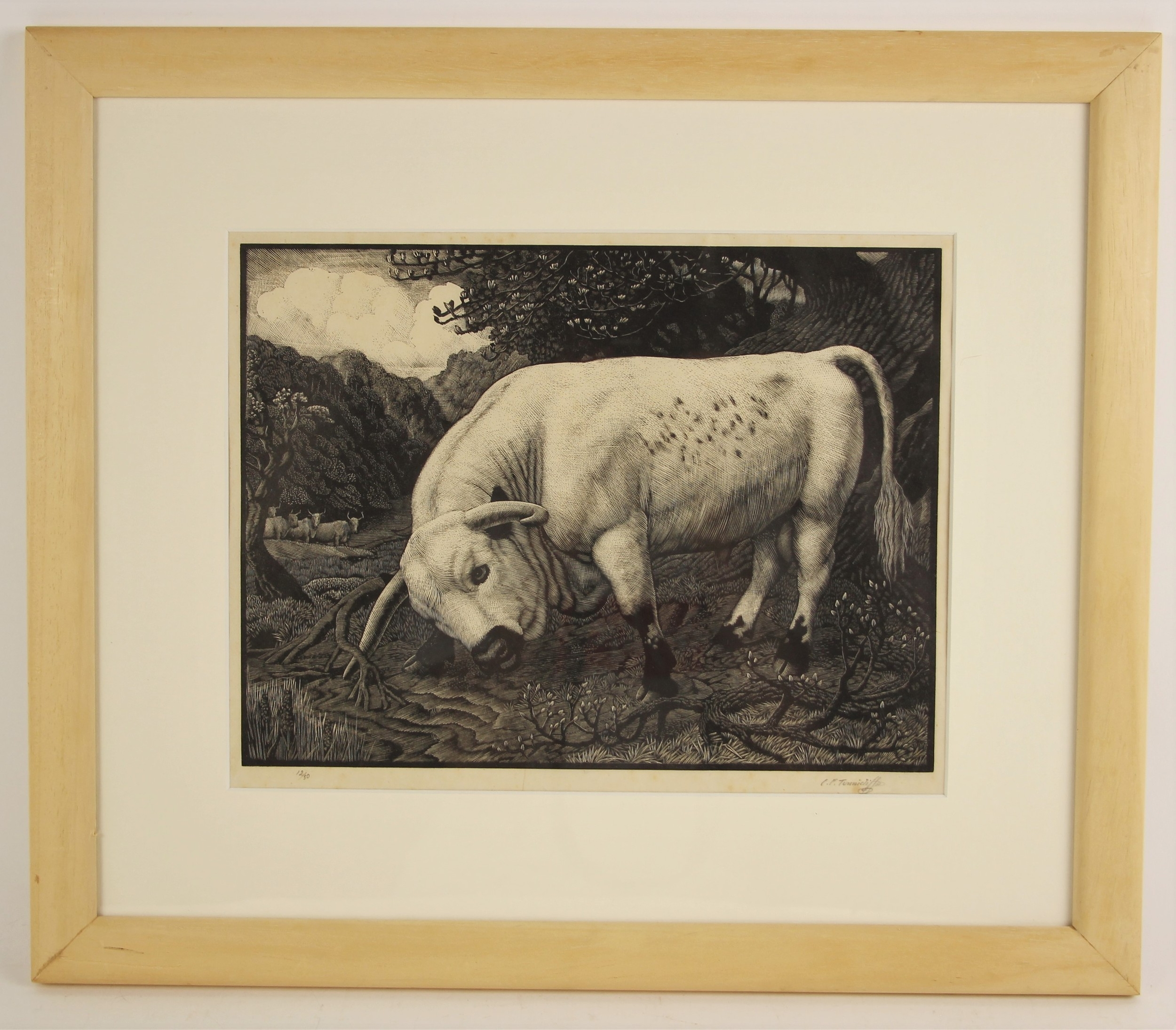 Charles Frederick Tunnicliffe | The Chartley Bull (1939) | MutualArt