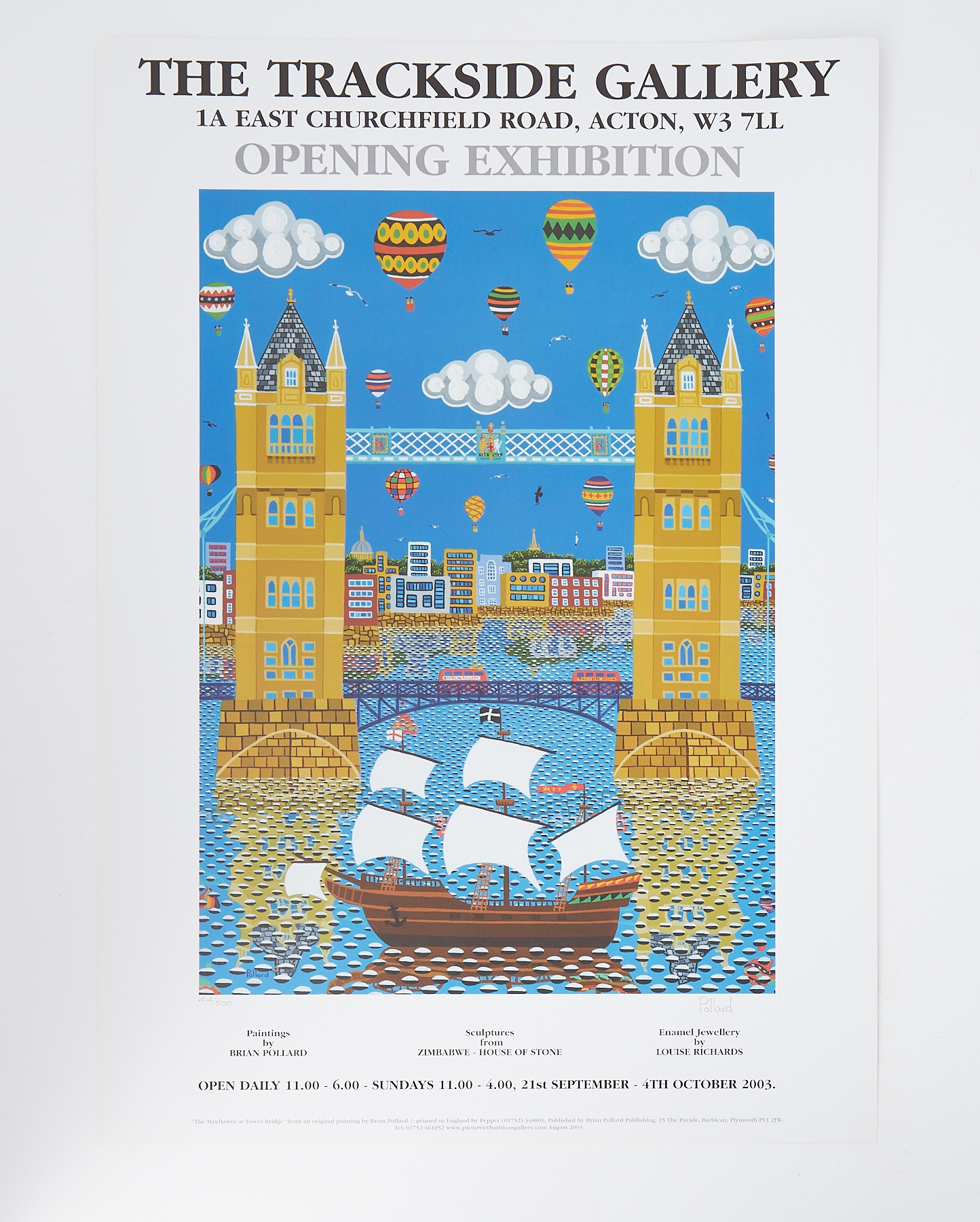 Brian Pollard | exhibition poster Trackside Gallery | MutualArt