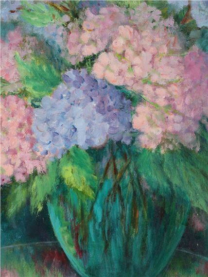 Fritzi Warnecke | HYDRANGEAS PAINTING BY FRITZI WARNECKE | MutualArt