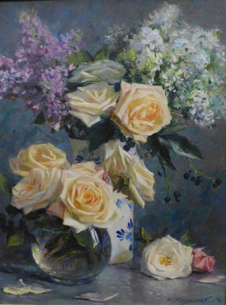 Konstantin Razumov | Elégante en rouge | MutualArt