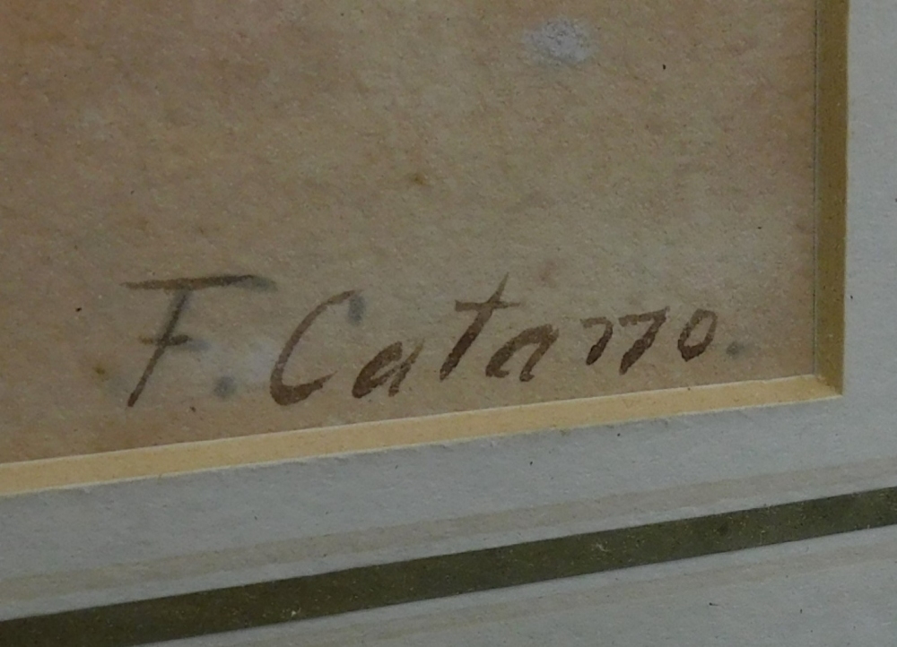 Frank Catano | Egyptian scene, figures on camels before pyramid | MutualArt