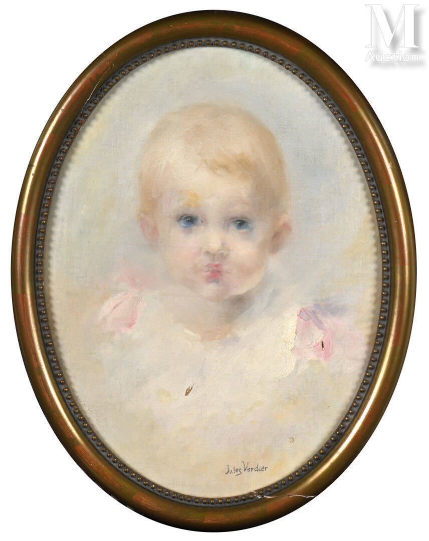 Jules-Victor Verdier | Portrait d'enfant. | MutualArt