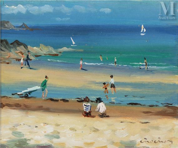 André Chochon | Plage du port Hue à Saint Briac. | MutualArt