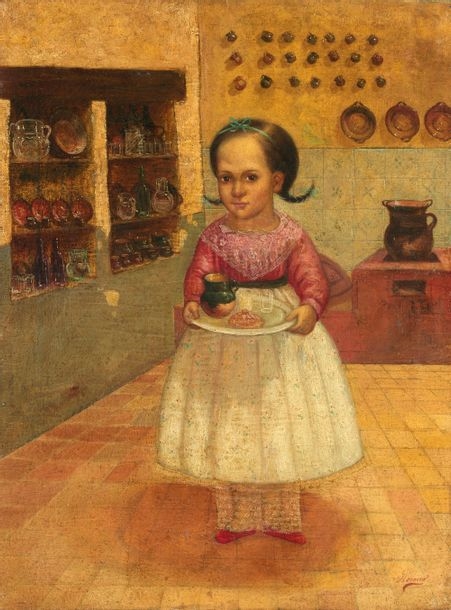 Horacio Rentería Rocha | Young girl in the office | MutualArt