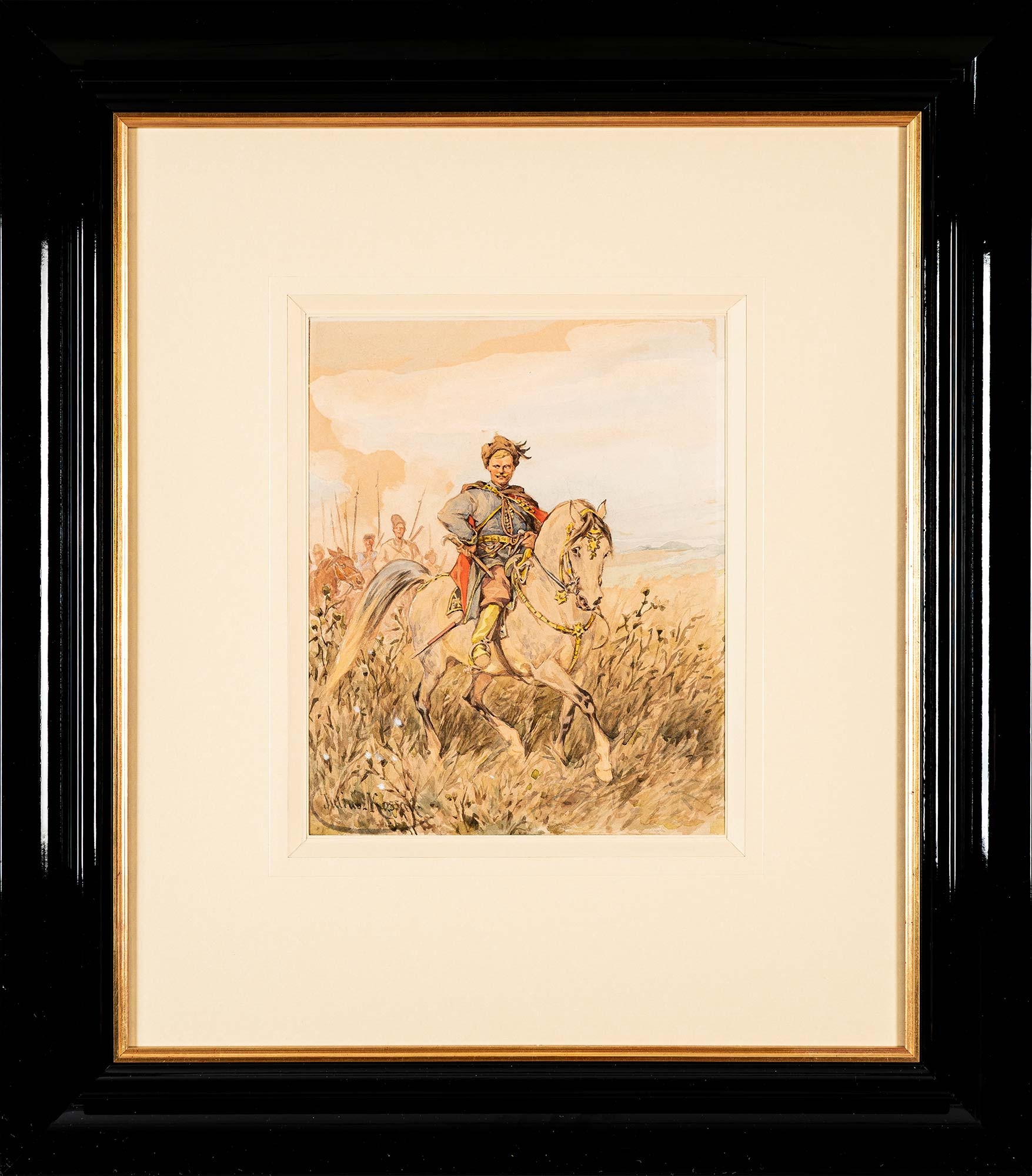 Julius Kossak | Michał Wołodyjowski na stepie | MutualArt