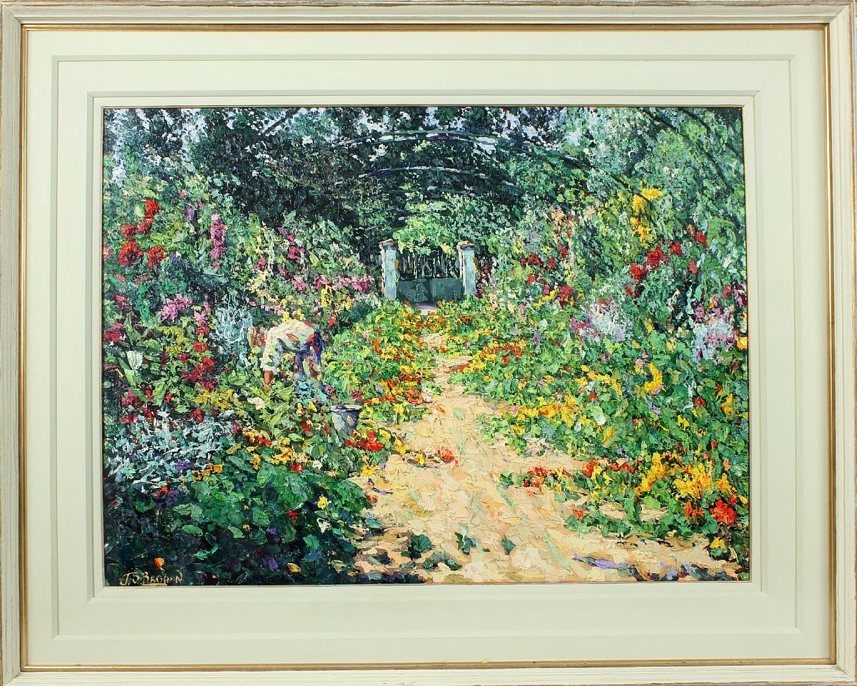 James S. Brohan | Working in the Garden | MutualArt