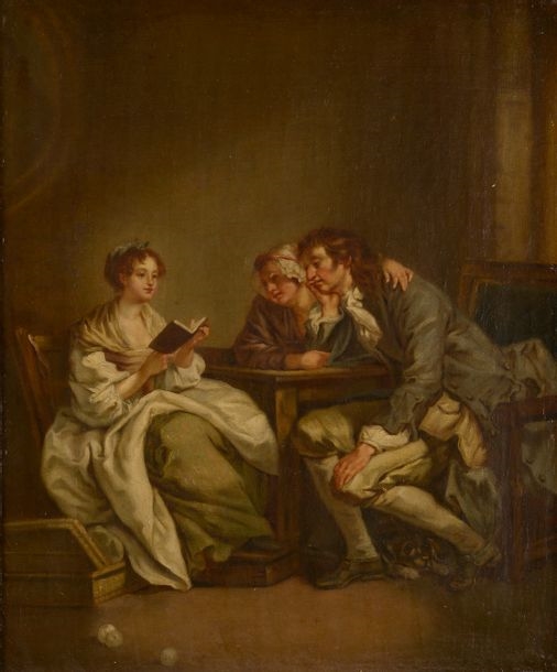 Jean-Baptiste Greuze | The reading | MutualArt
