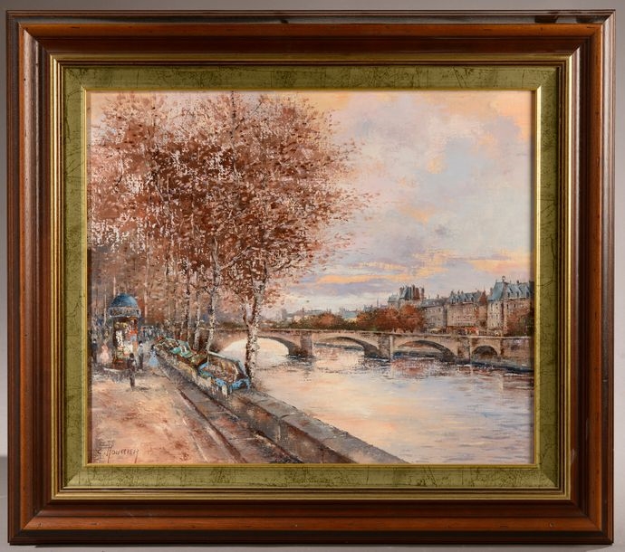 Claude Mourier | View of the quays of the Seine in Paris | MutualArt