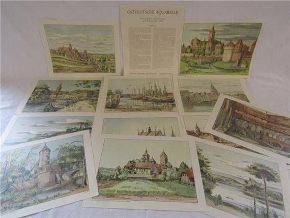 Franz M. Jansen | Set of 12 prints of the watercolour and pen drawings ...