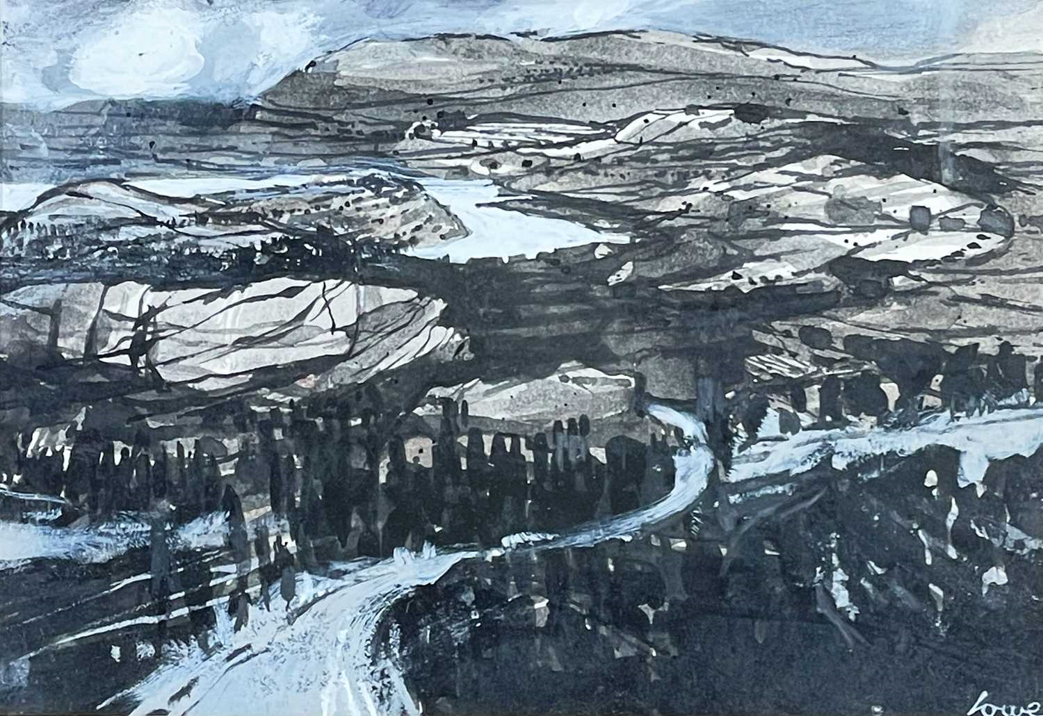 Ronald Lowe | landscape with mountains and trees | MutualArt