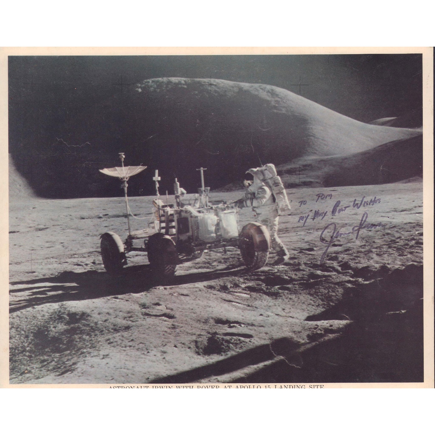 David R. Scott | NASA Apollo 15 Lunar Surface Photo Signed by James B ...