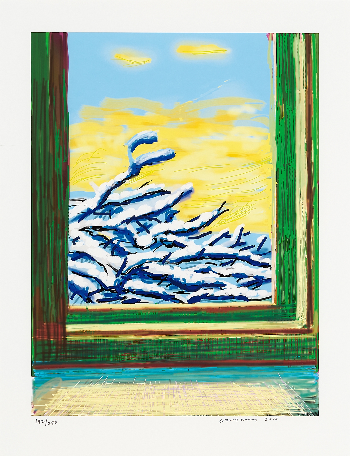 David Hockney | The Sea at Malibu (1988) | MutualArt