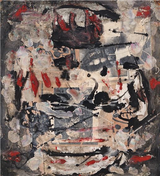 Guy Benfield | Red Black White painting with Teeth and Skinned Rabbit ...