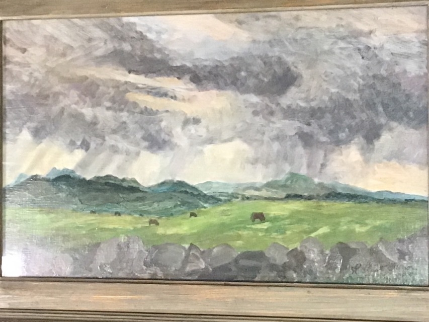 Ronald Stuart | landscape with cattle | MutualArt