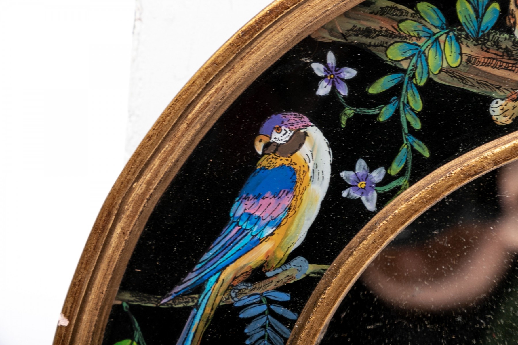 Robert M. Weiss | Reverse Painted Peruvian Circle Mirror | MutualArt