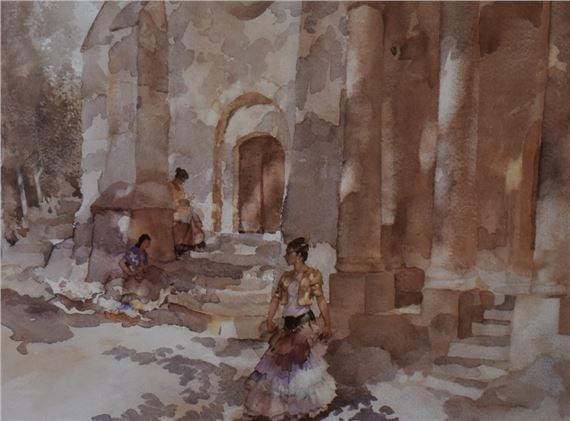 William Russell Flint | a pair of modern coloured prints | MutualArt