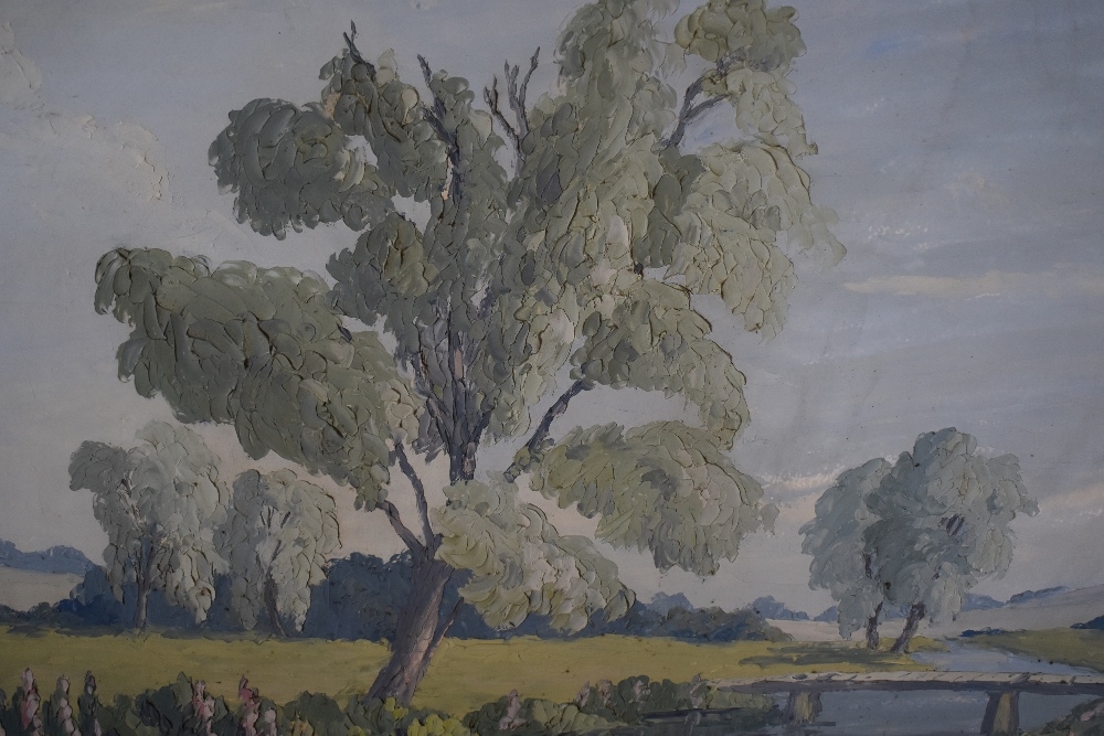 Charles G. Johnson | rural river scene | MutualArt