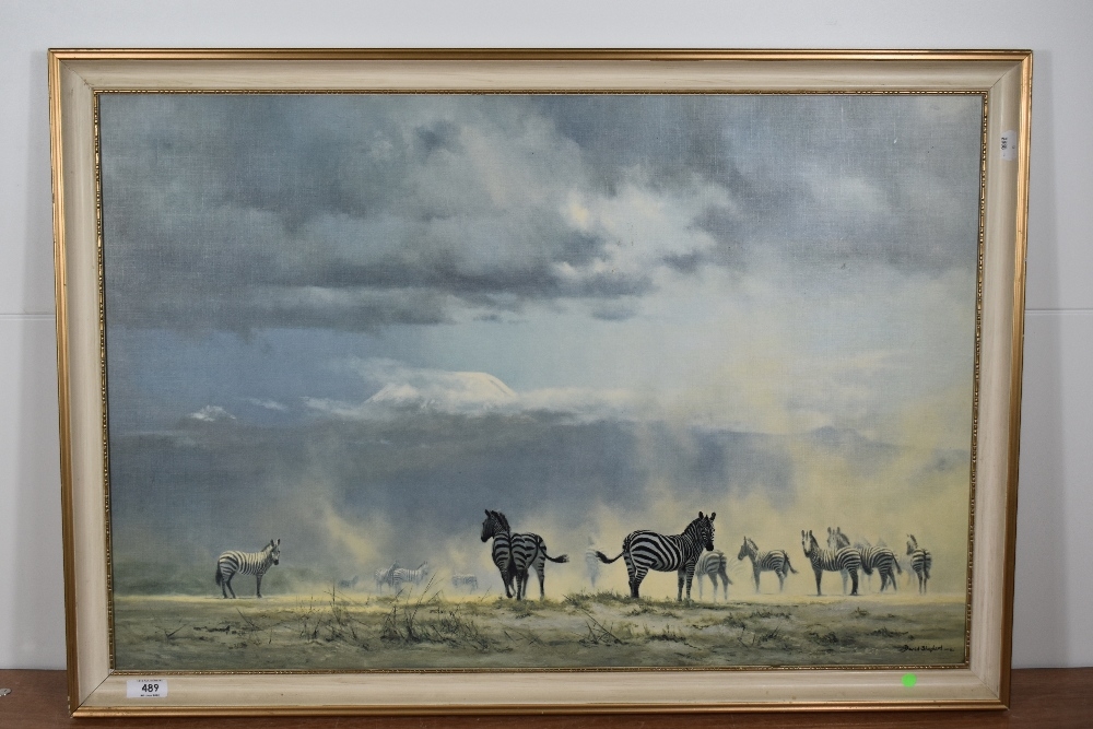 David Shepherd | two colour prints, one depicting elephants, the other ...