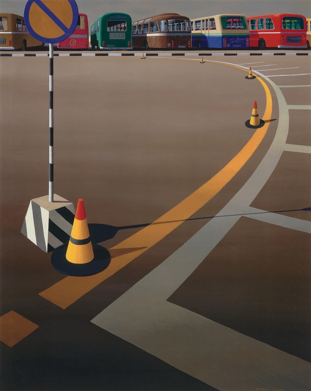 Jeffrey Smart | Bus Terminal | MutualArt