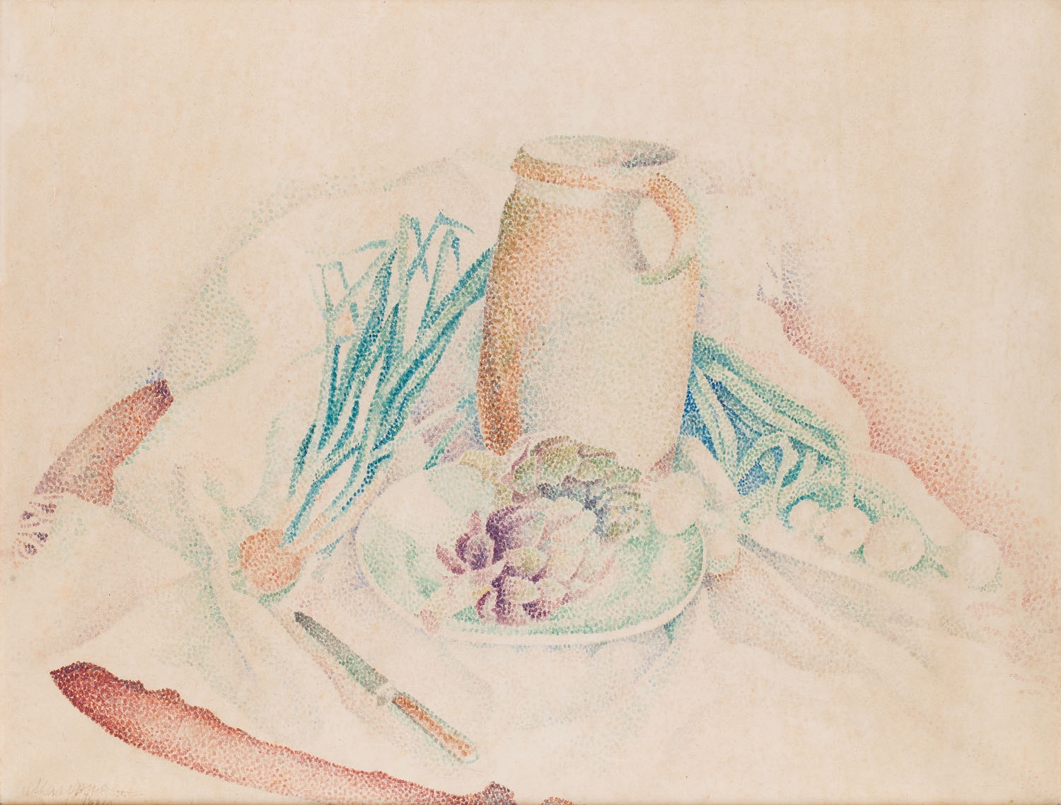 Marie Vorobieff Marevna | Portrait de jeune femme (1974) | MutualArt