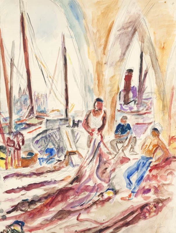 Henri Epstein | Waterfront in Corsica (1931) | MutualArt