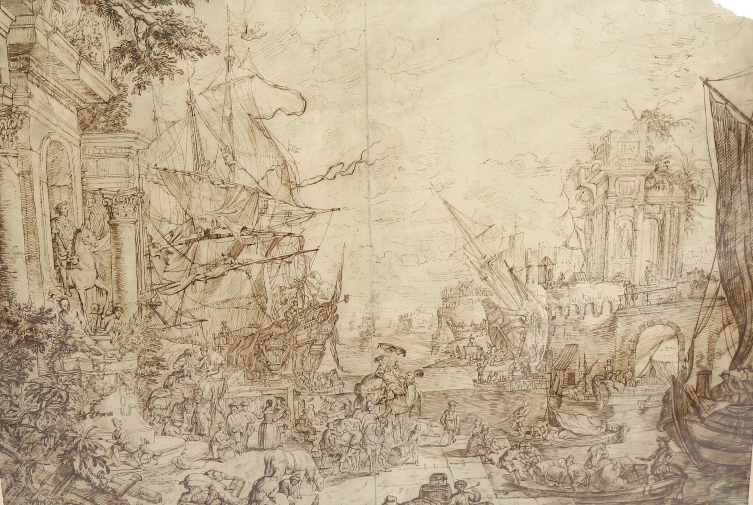 Johannes Lingelbach | busy Italianate harbour scene (17th Century 18th ...