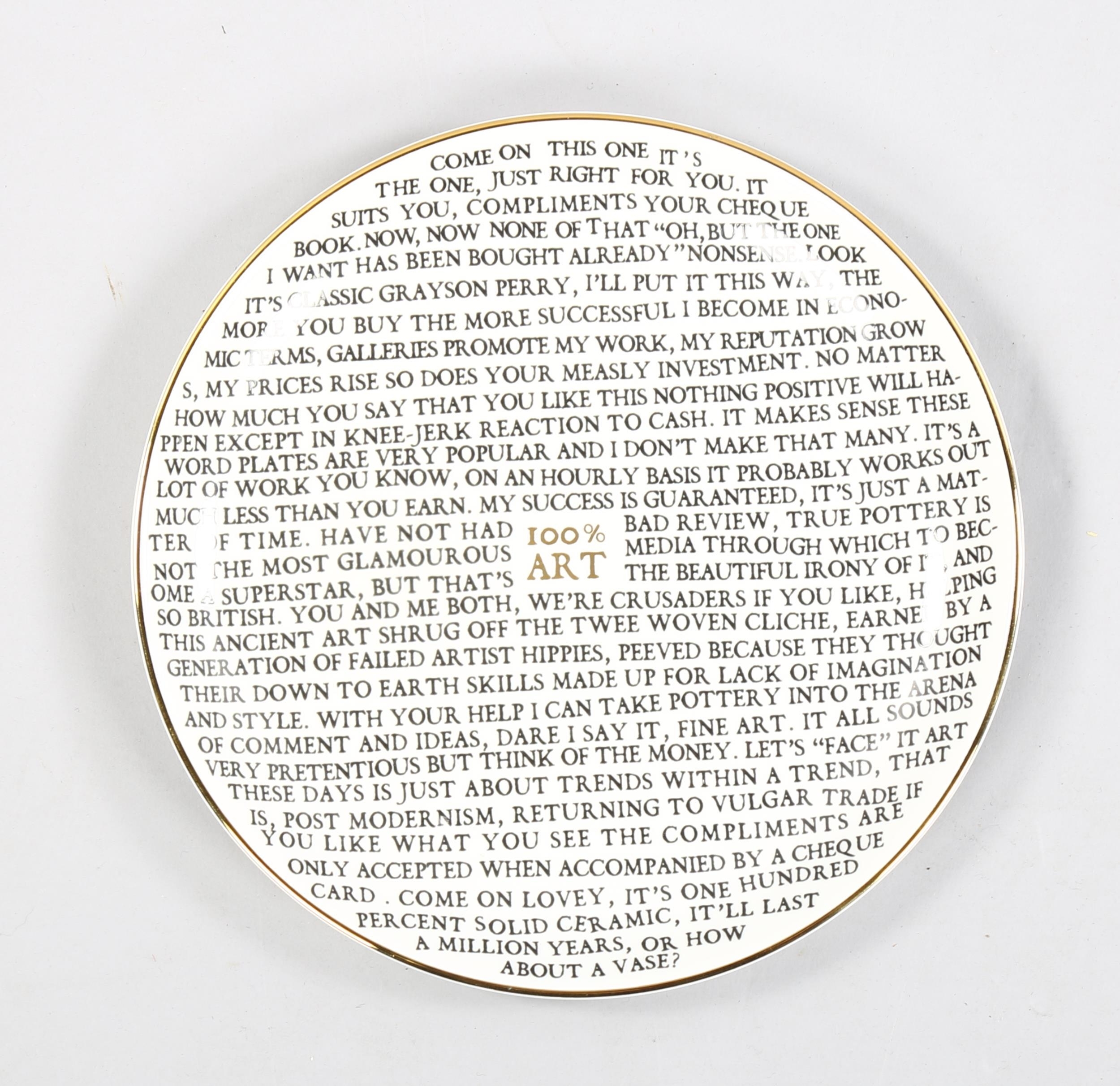 Grayson Perry | ceramic plate produced for the Holburne Museum | MutualArt