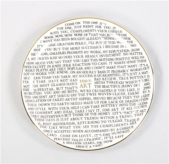 Grayson Perry | ceramic plate produced for the Holburne Museum | MutualArt