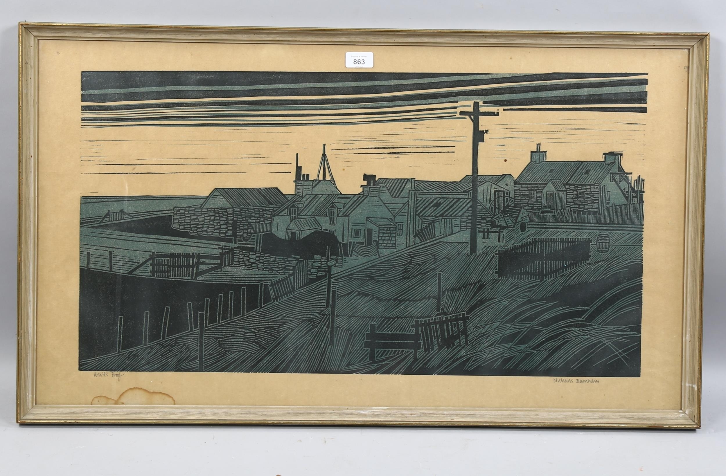 Nicholas Barnham | linocut print | MutualArt