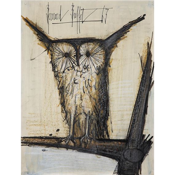 Bernard Buffet | HIBOU SUR UNE BRANCHE, 1963 (1963) | MutualArt