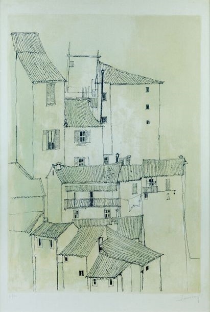 Jean Jansem | View of a village | MutualArt